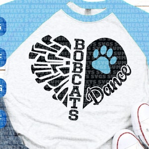 Bobcat Dance SVG, Bobcats Png, Bobcat ,dancer Svg, Cheer Svg, Paw Print ...