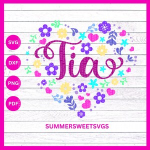 Tia Svg, Aunt Svg, Auntie Svg, Spanish Svg, Espanol Svg, Mothers Day ...