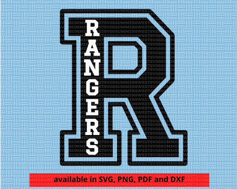 Rangers Svg Cheerleader Svg Monogram Silhouette Team - Etsy