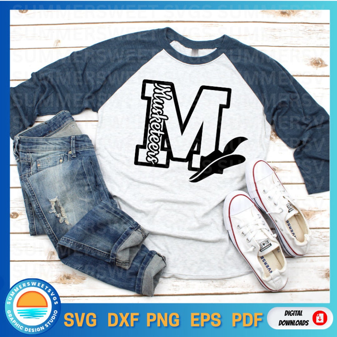 Musketeers Svg, School Spirit Svg, School Pride Svg, Letter M Design ...