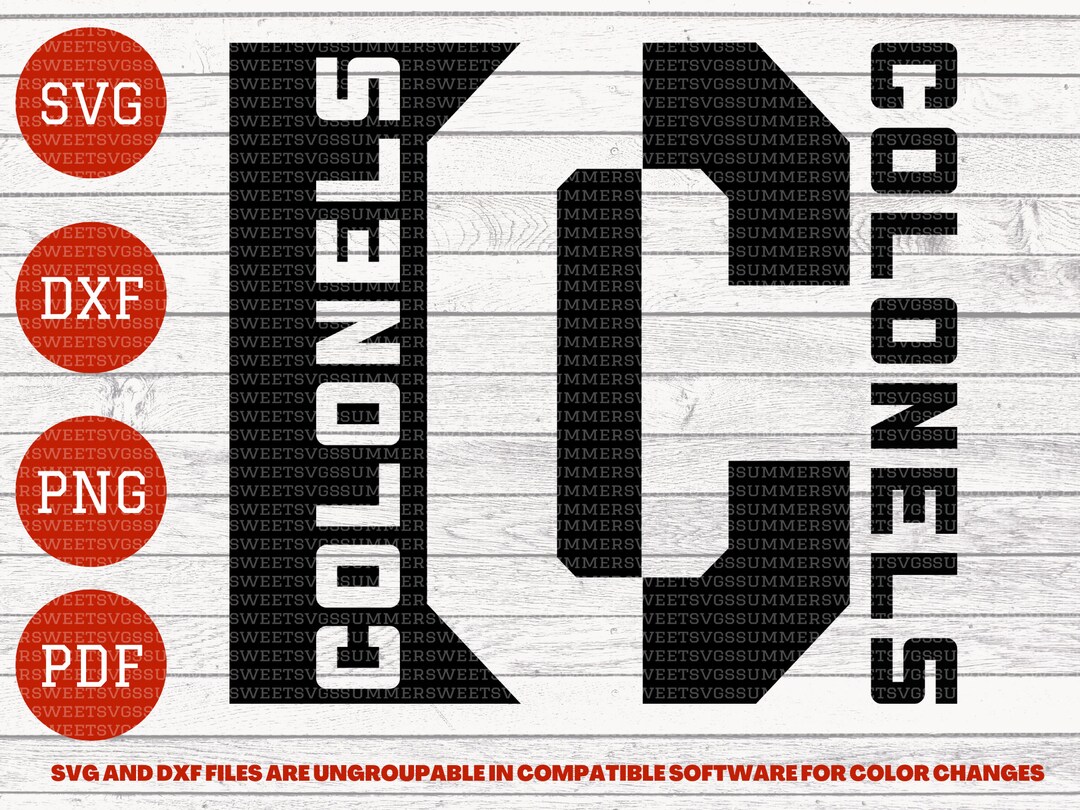 Colonels Svg School Pride Cut File Monogram Design - Etsy