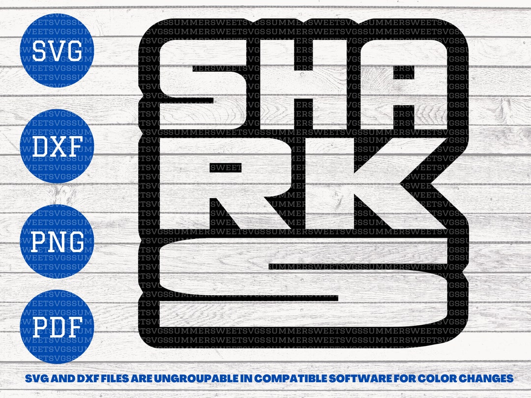 Sharks Svg Shark Png Sharks Mascot Svg School Spirit Love - Etsy UK