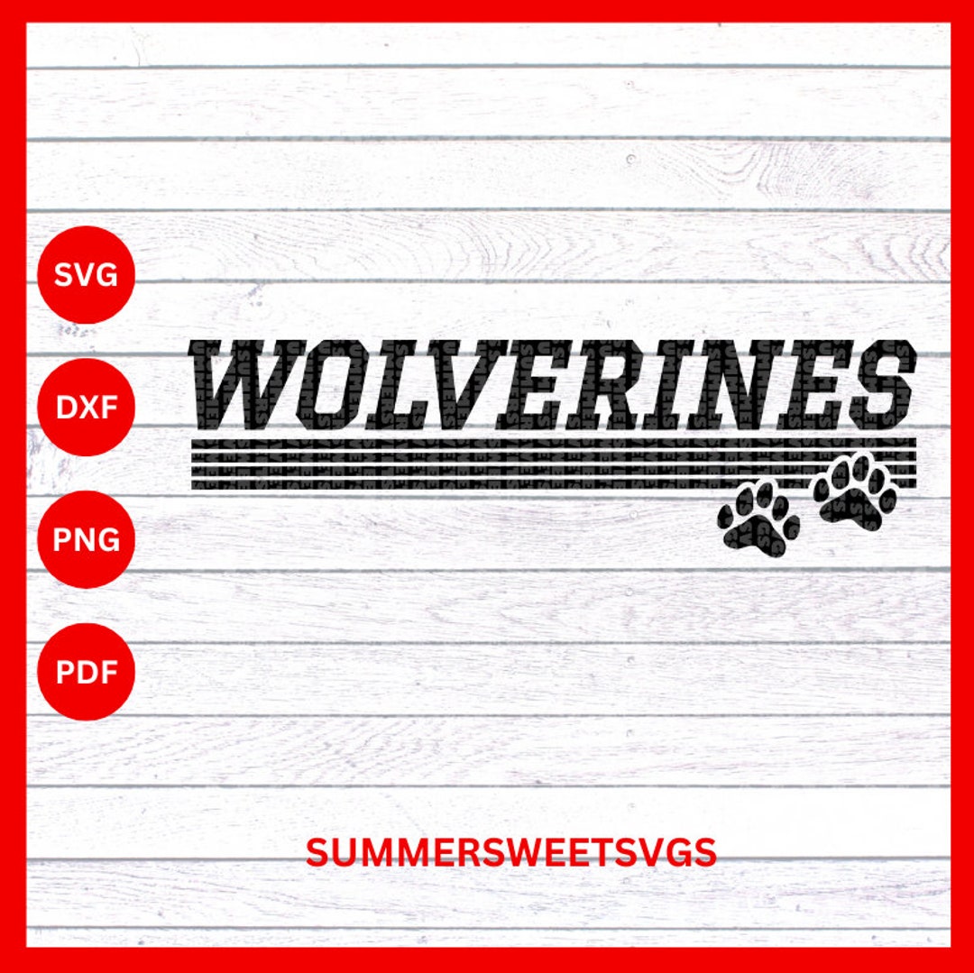 Wolverine Svg, Cheer Svg, School Spirit Svg, Printable Vector ...