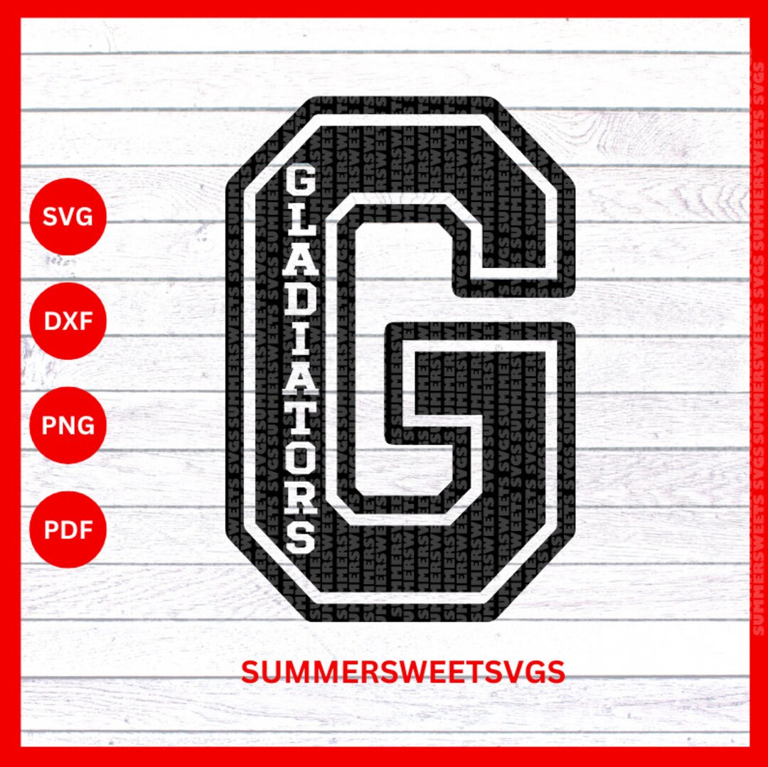 Gladiators Svg Cheer Mom Svg Team Spirit Letter G Png Dxf - Etsy Australia