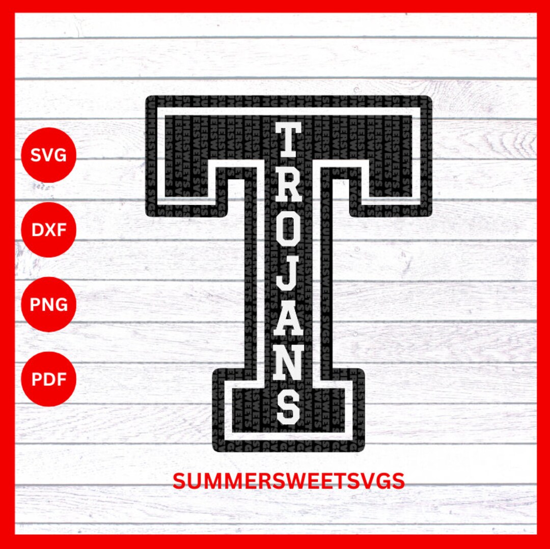 Trojans Svg Cheer Svg School Spirit Svg Letter T Svg Boys - Etsy Australia