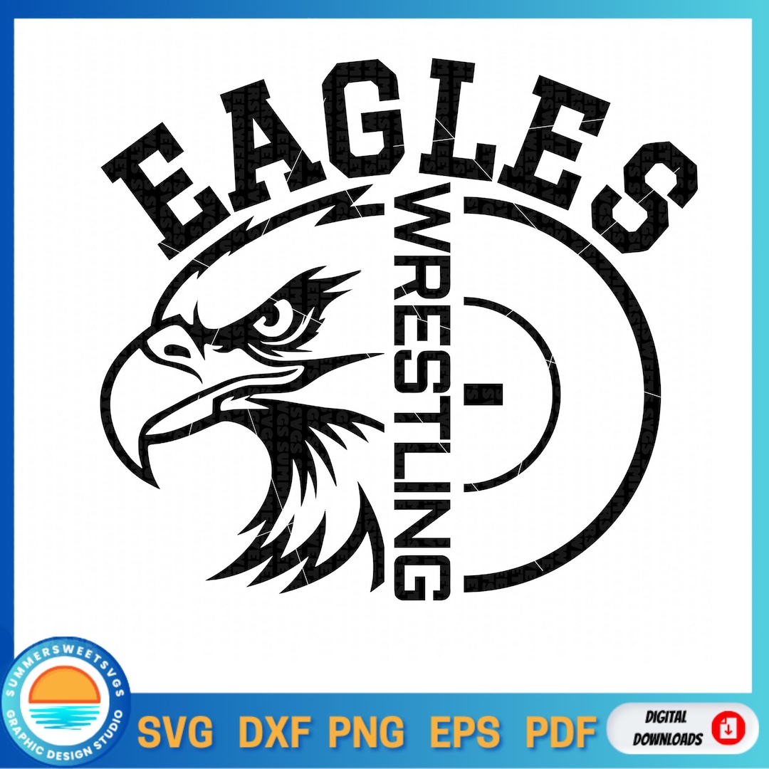 Eagle Wrestling Svg Dxf Png Sport Svg Eagles Wrestler Design Cricut Cut ...