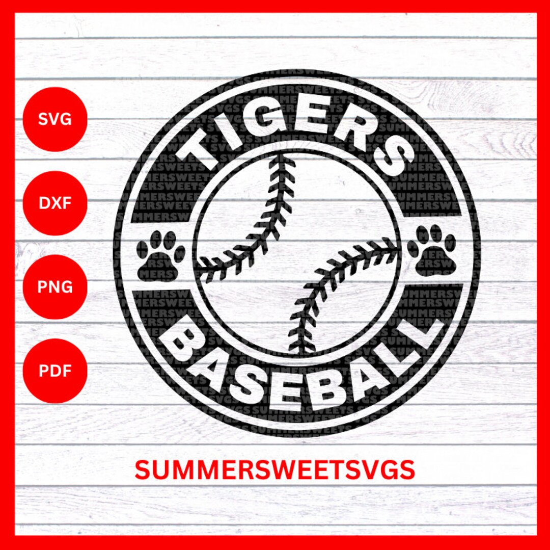 Baseball Svg Dxf Png Sublimation Printable Design Tigers Cheer Baseball ...