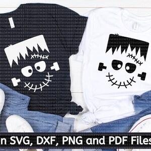 Halloween Svg,frankenstein Face SVG, Monster Face Silhouette Svg, Boy ...