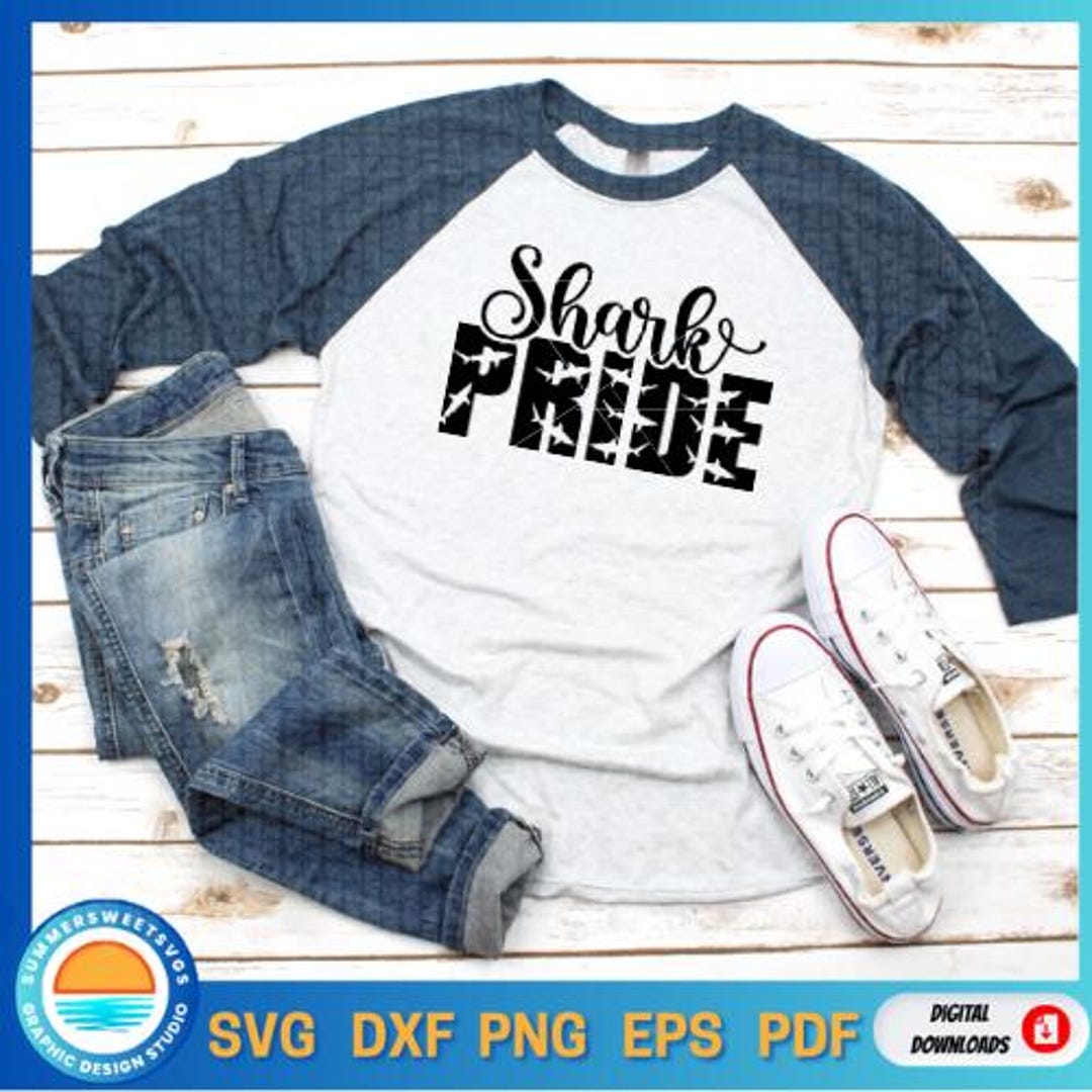 Sharks Svg, Shark Pride, School Spirit, Cheerleader, Cricut Cut File ...