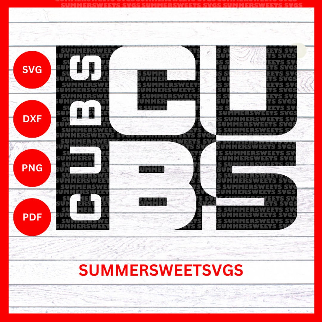 Cubs SVG, Team Spirit, Cheer Design, Svg, Png, Pdf, Dxf, Files for ...