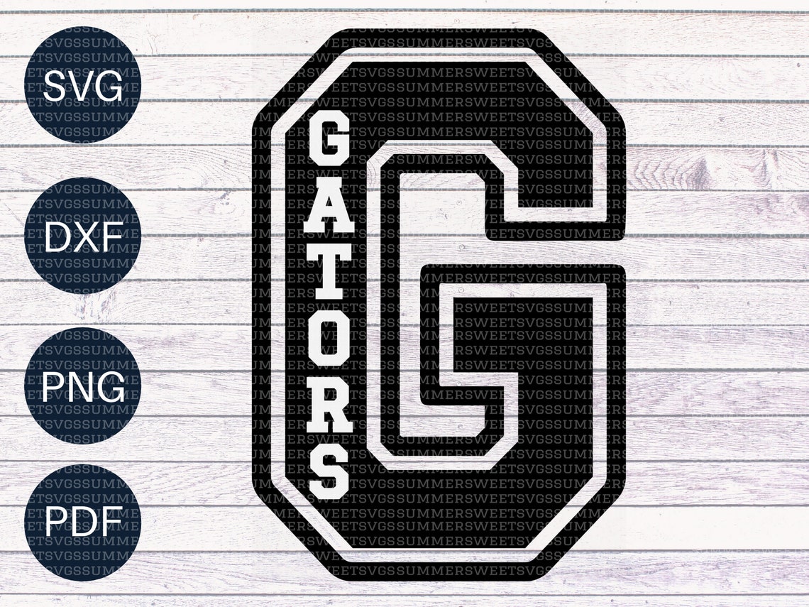 Letter G Svg Girls Boys Design School Spirit Gators Svg - Etsy