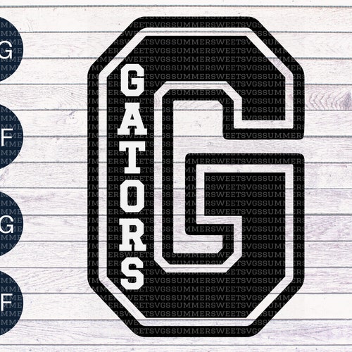 Gator Svg Dxf Png School Pride Letter G Design Gators Cricut - Etsy
