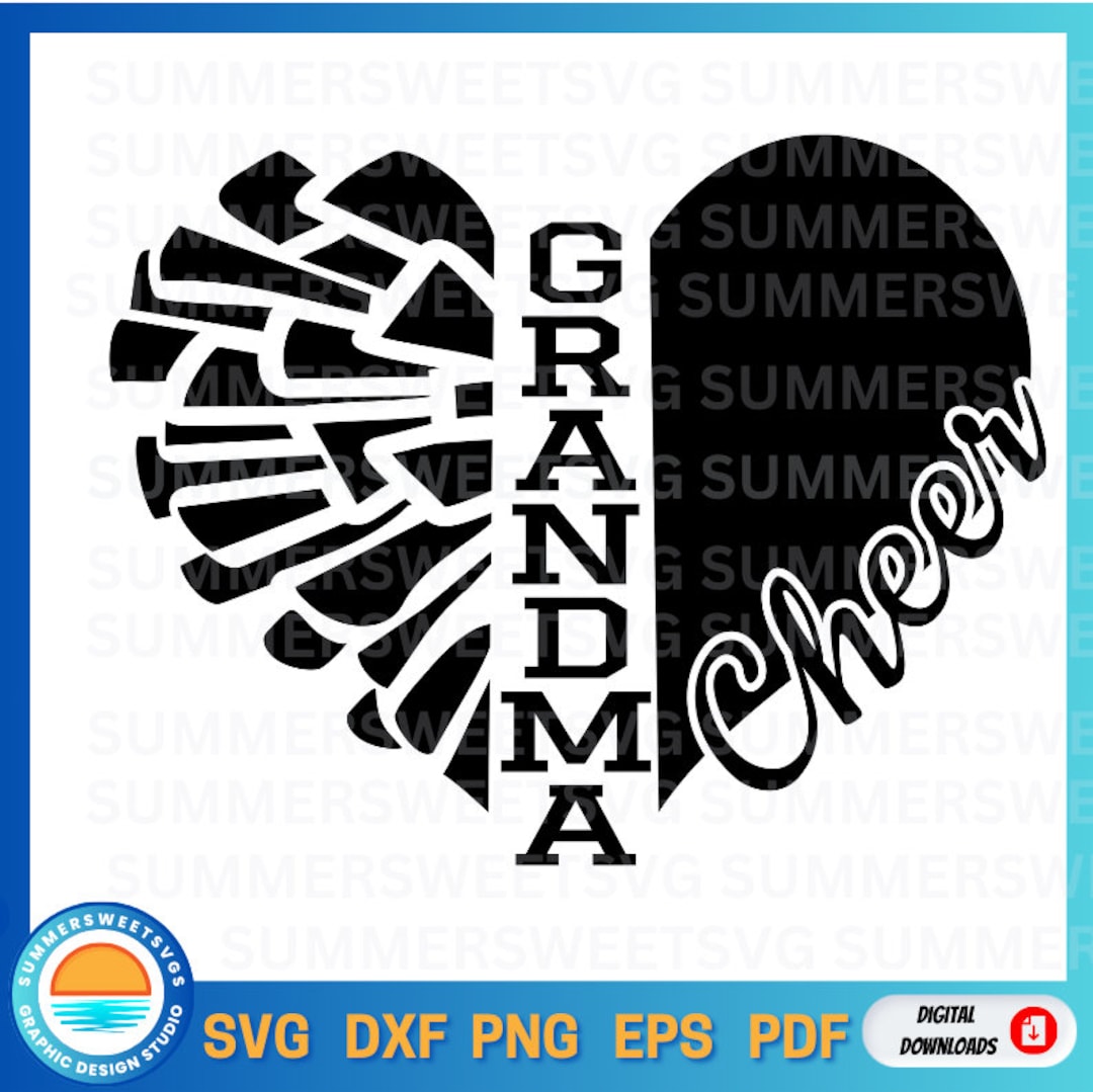 Cheer Svg, Cheer Grandma SVG, Grandma Png, Cheerleading Svg, Grandma ...