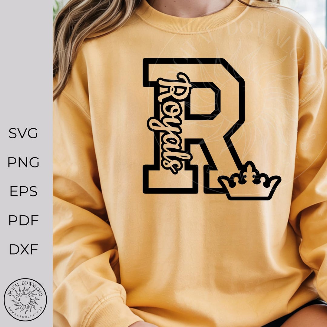 Royals Svg, Letter R Design, Cheer Svg, School Spirit, Cricut Cut Files ...