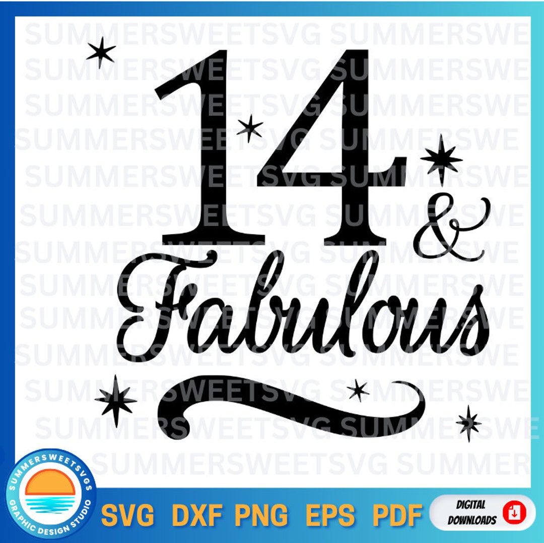 14th Birthday SVG, 14 Years Old, Girls Birthday Svg, Happy 14th ...