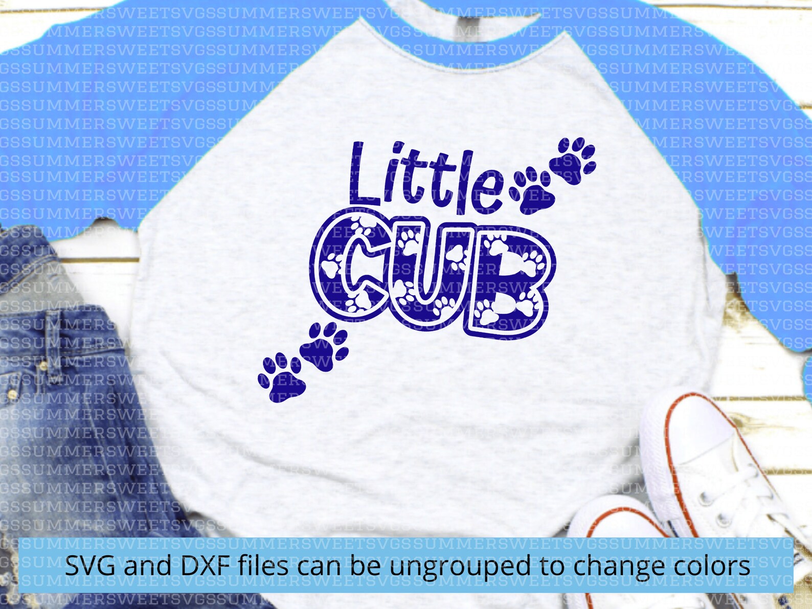 Cub SVG Paw Print SVG Little Cub Elementary School Monogram - Etsy