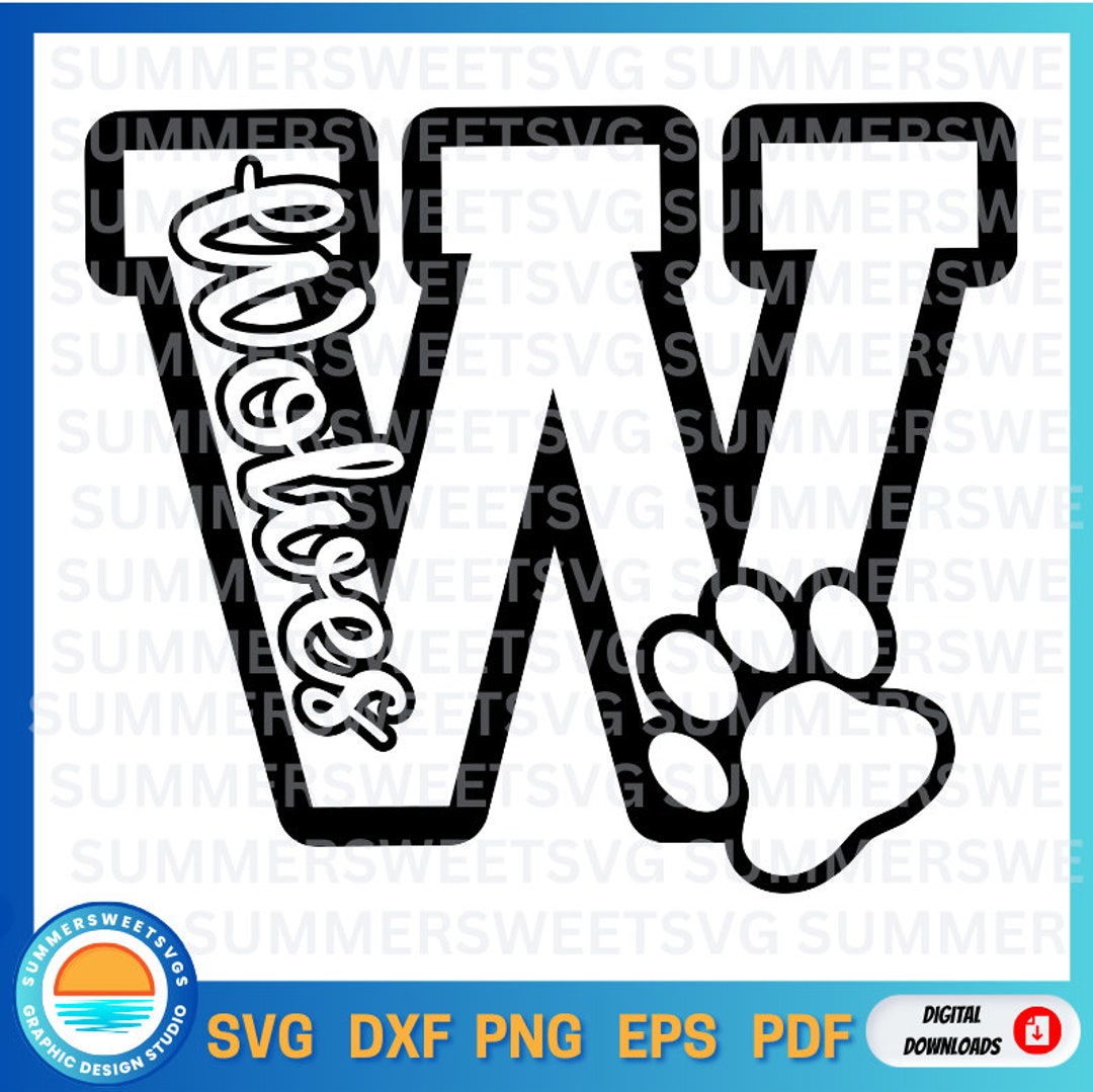 Wolves Svg, Cheerleader Svg, School Spirit Svg, Cheer Svg, School Pride ...