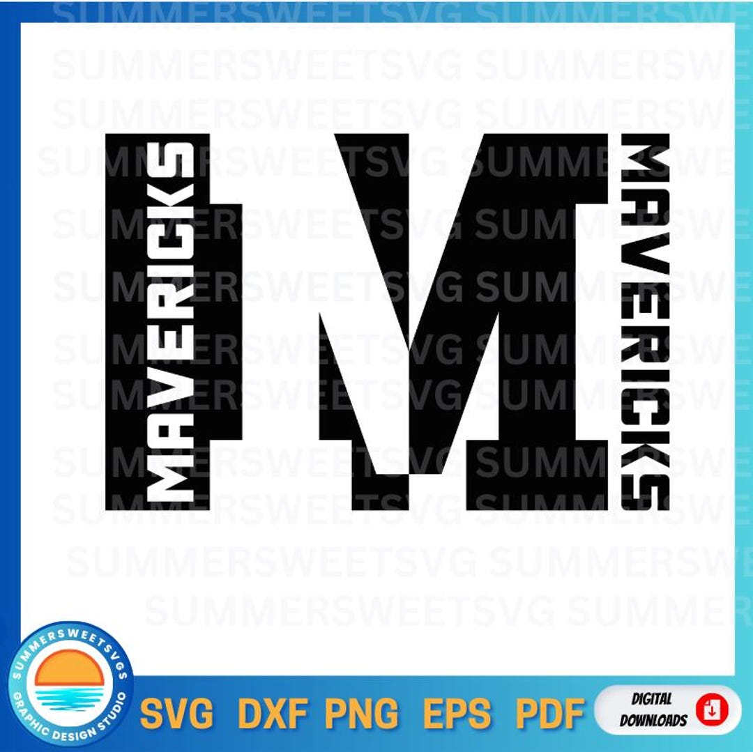 Mavericks Svg, Team Spirit, Letter M, Svg Png Dxf, Cricut Cut File ...