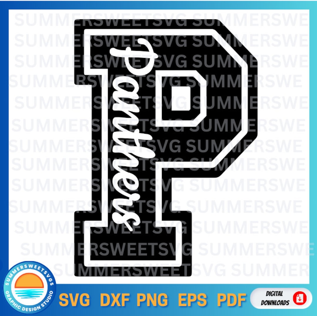 Panthers Svg, Cheer Svg, Letter P Svg, Cheer Mom, Team Spirit Svg, Cute ...