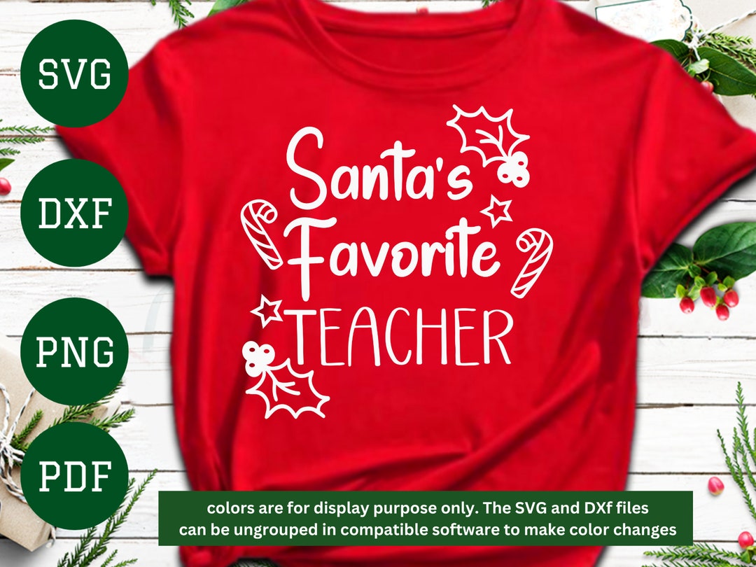 Christmas SVG, Teacher Svg, Educator Svg, Holiday Shirt Svg, Santas ...