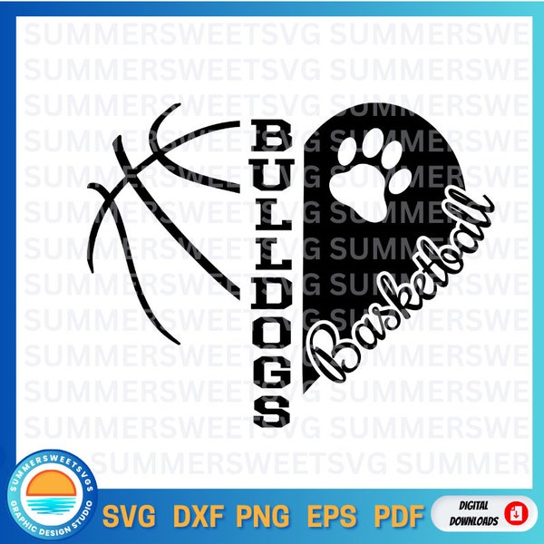 Bulldog Basketball Svg - Etsy