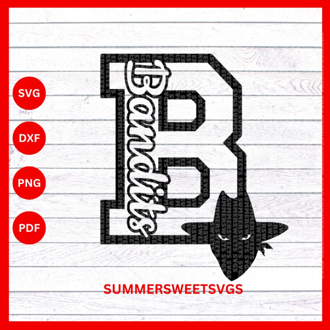 Bandits Svg, Cheer SVG, Bandits School Pride, School Spirit Svg, Tshirt ...