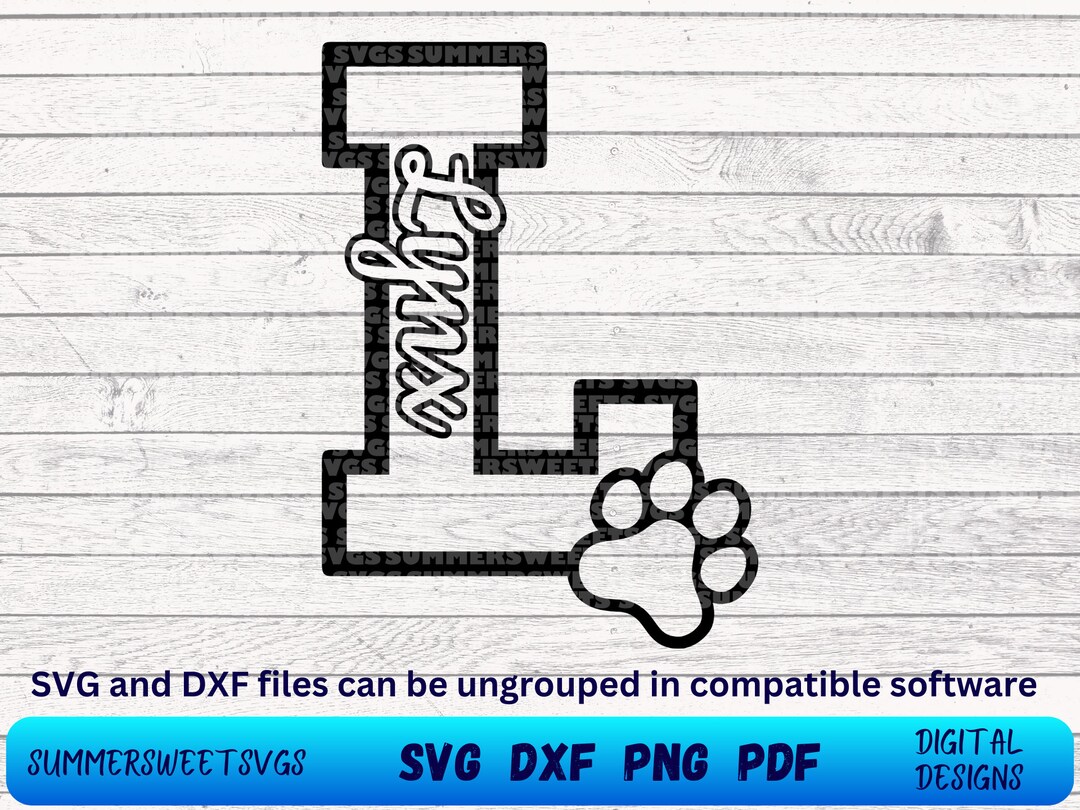 Lynx Svg Lynx Png Paw Print Svg Cheer Svg Team Spirit - Etsy