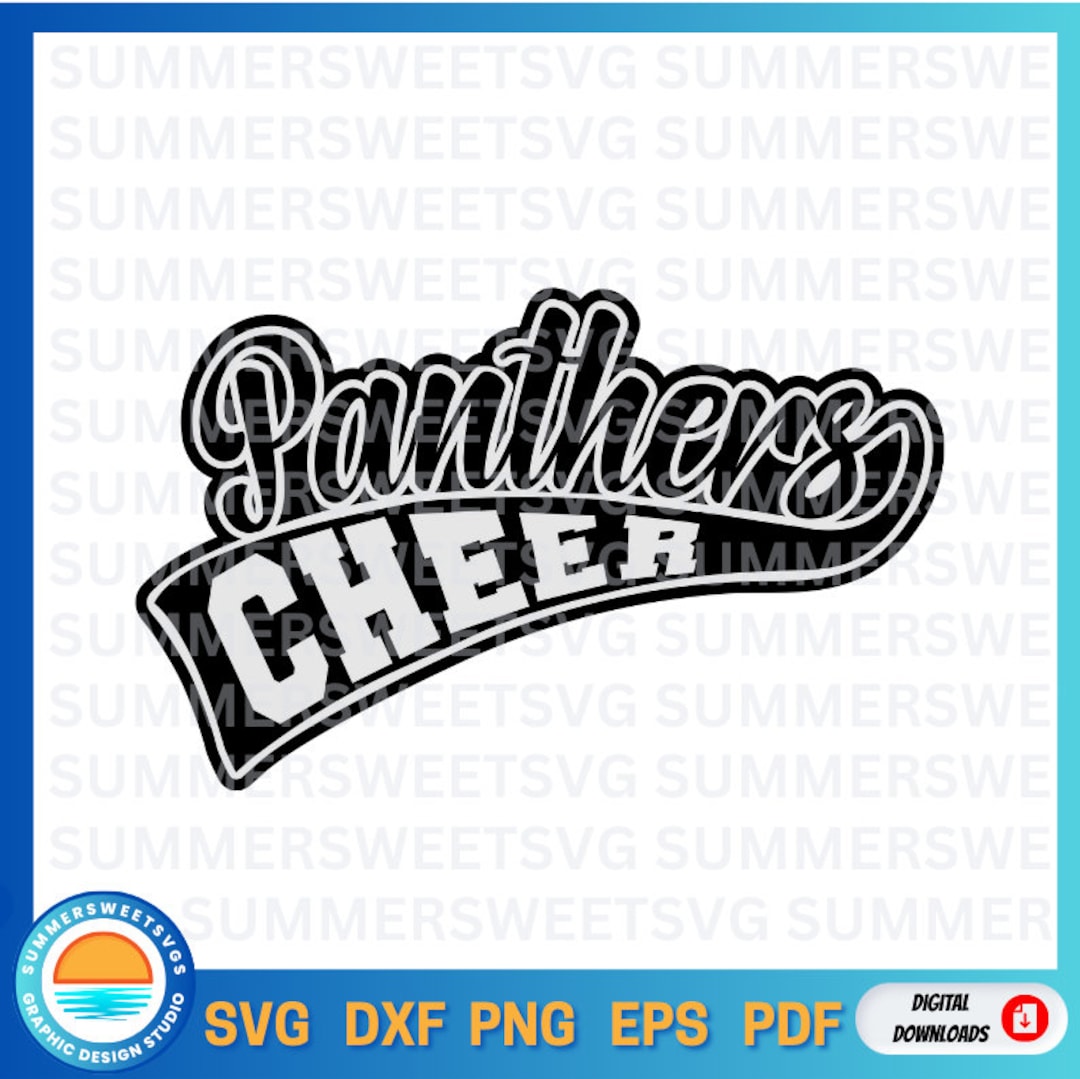 Panthers Svg File, Panthers Cheer Svg, Team Spirit, Panther Mom ...