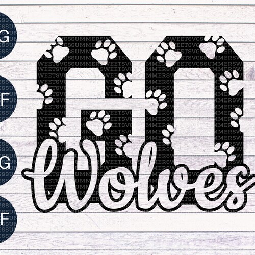 Wolves School Spirit Svg Retro Design Wolf Pride Png Wolves - Etsy