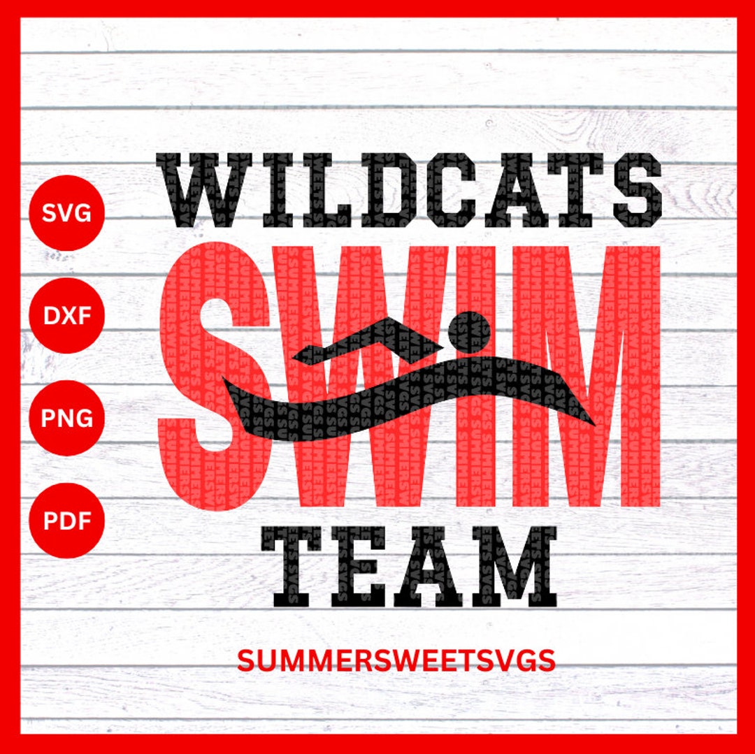 Wildcats Swim Team Svg Swim SVG Swim Design Aquatic Sports - Etsy
