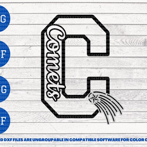 Comets Typography PNG - Etsy