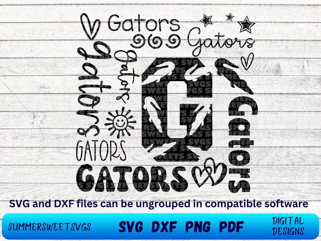Gators Typography Svg Gators Svg Gators Cheer Svg Team - Etsy