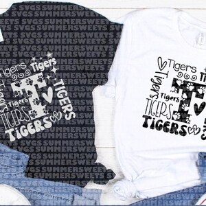 Tigers Typography Svg, Tigers Svg, Tigers Cheer Svg, Team Spirit Svg ...