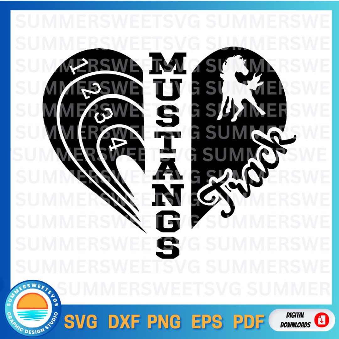 Mustangs Svg, Mustangs Png, Track Svg, Track and Field Svg, Team Spirit ...