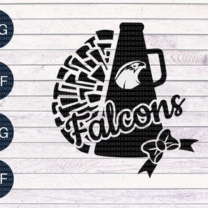 Falcons SVG, Cheerleader Png,falcon Png,cheer Svg, Megaphone Svg,pom ...