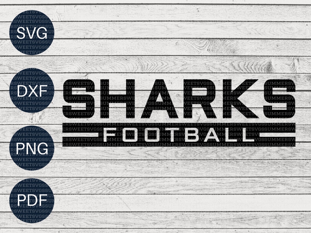 Sharks Svg File Shark Svg School Spirit Sublimation Png - Etsy