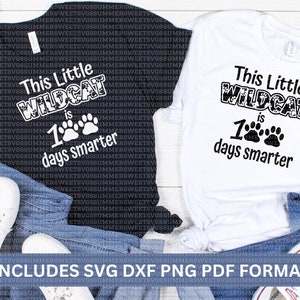 Wildcat SVG, 100 Days SVG, Little Wildcat, Paw Print Svg, Elementary ...