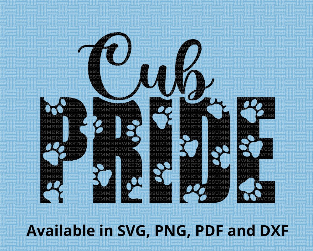 Cub Pride SVG Paw Print Svg Team Spirit Svg Pride Shirt - Etsy