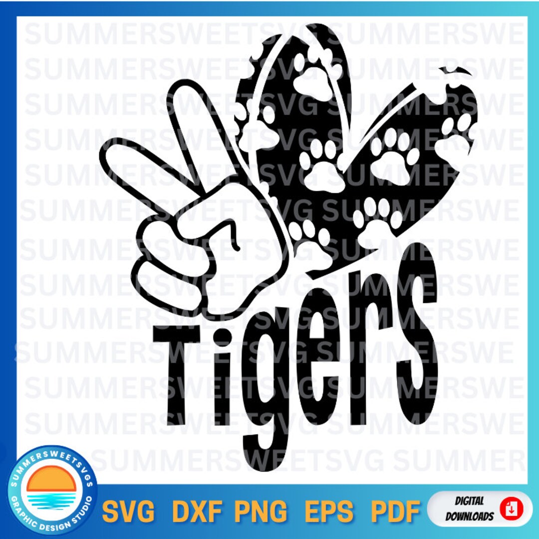 Peace Love Tigers Svg, School Pride Svg, Spirit Day Svg,sublimation Png ...