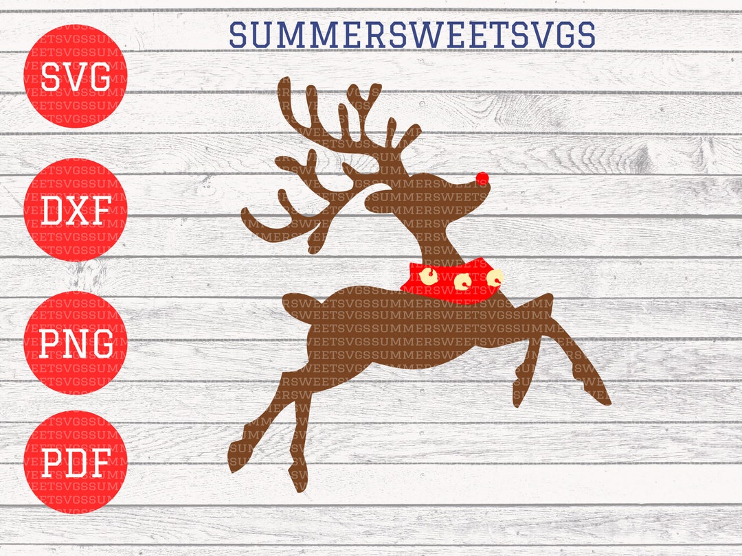 Chirstmas Svg Deer SVG Flying Reindeer SVG Santa Reindeer - Etsy