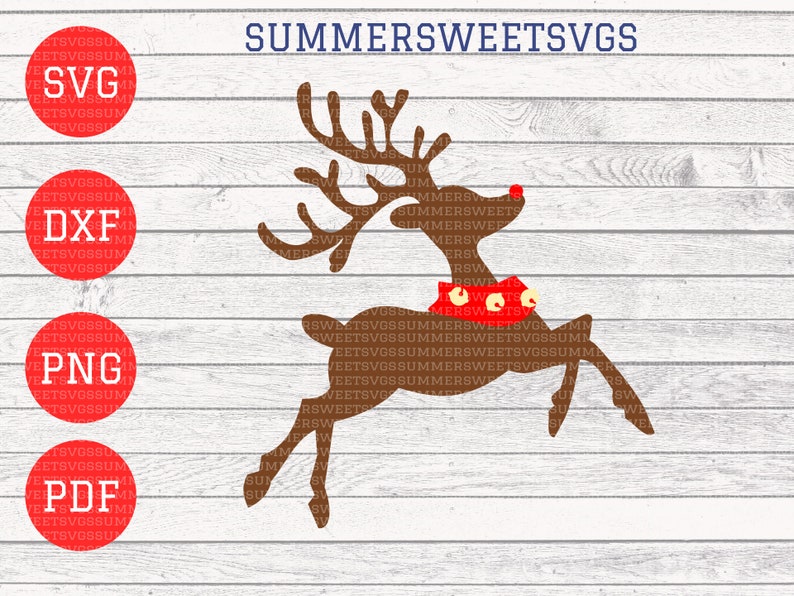 Chirstmas Svg Deer SVG Flying Reindeer SVG Santa Reindeer - Etsy