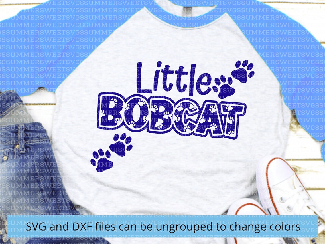Bobcat SVG Paw Print SVG Little Bobcat Elementary School - Etsy