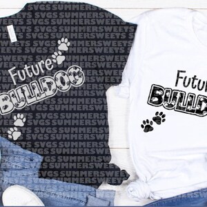 Bulldog SVG, Paw Print SVG, Future Bulldog, Elementary School Monogram ...