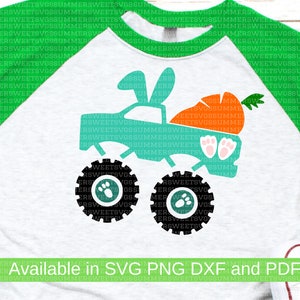Monster Truck SVG, Bunny Truck SVG, Boys Easter Svg, Easter Svg, Png ...