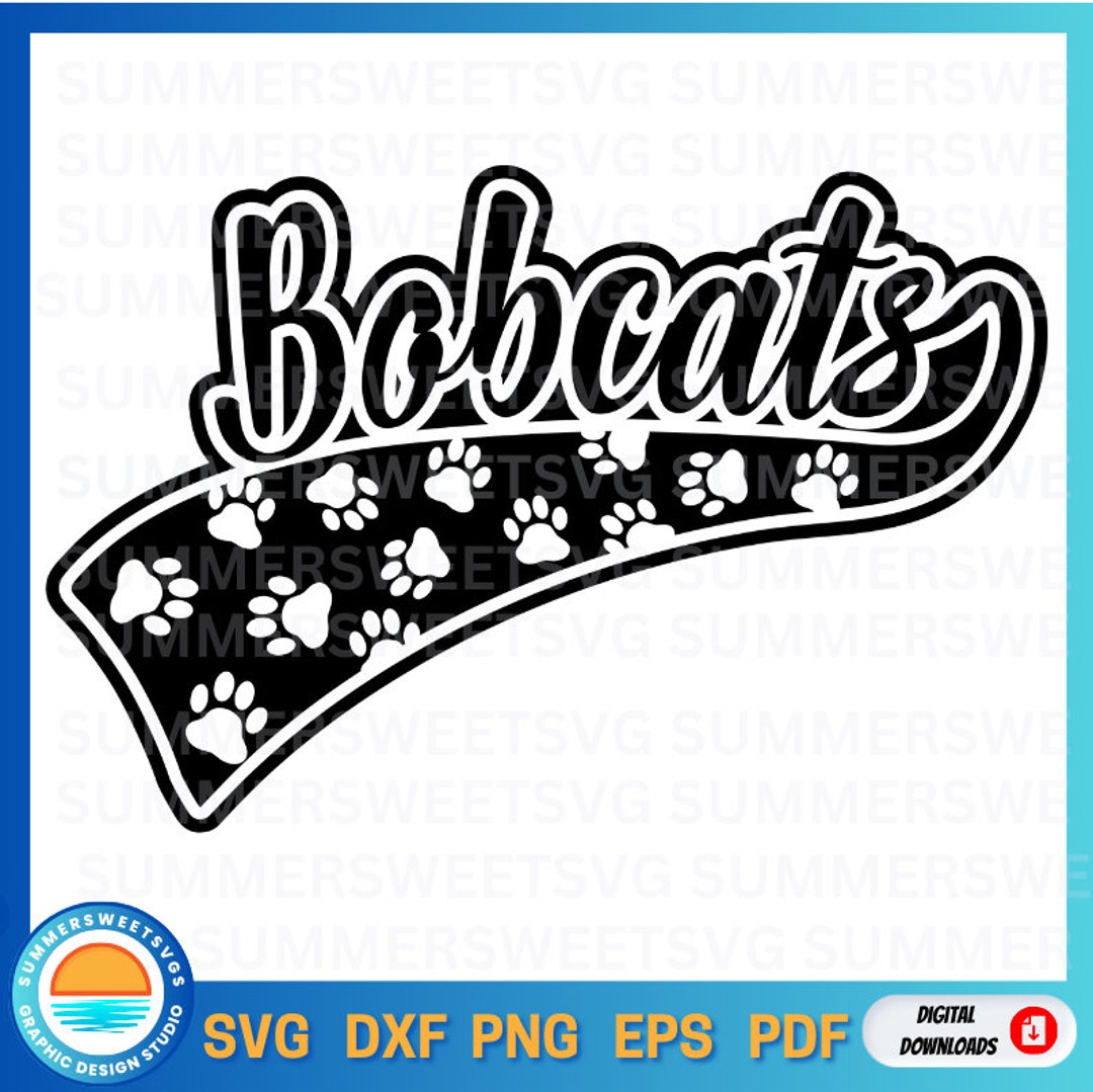 Bobcats SVG, Paw Print SVG, Bobcat Png, School Spirit, Elementary ...