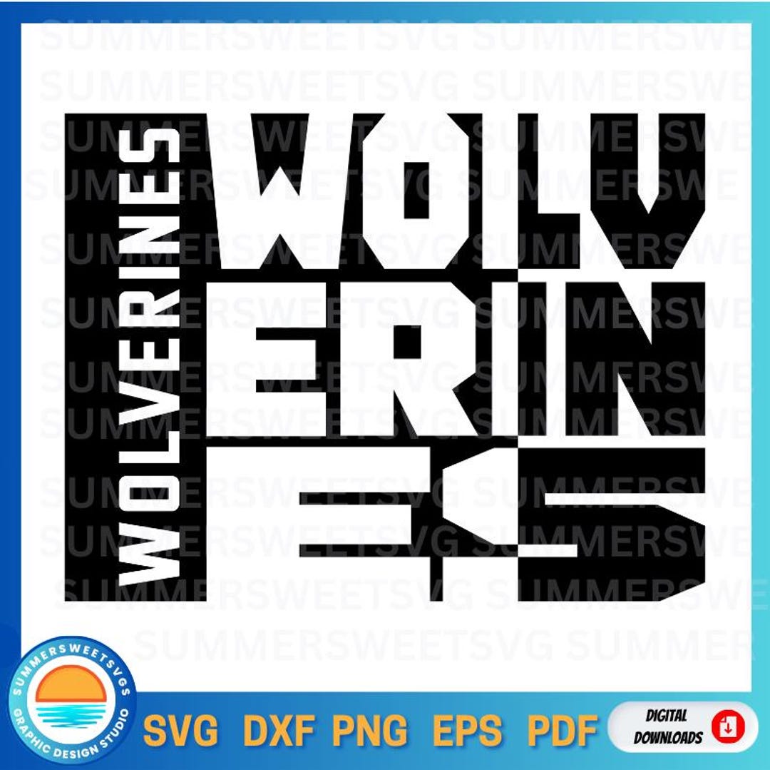 Wolverines Svg Wolverine Png School Pride Svg Mascot Svg SVG Cut File ...