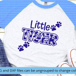 Tiger SVG, Paw Print SVG, Little Tiger, Elementary School Monogram Svg ...