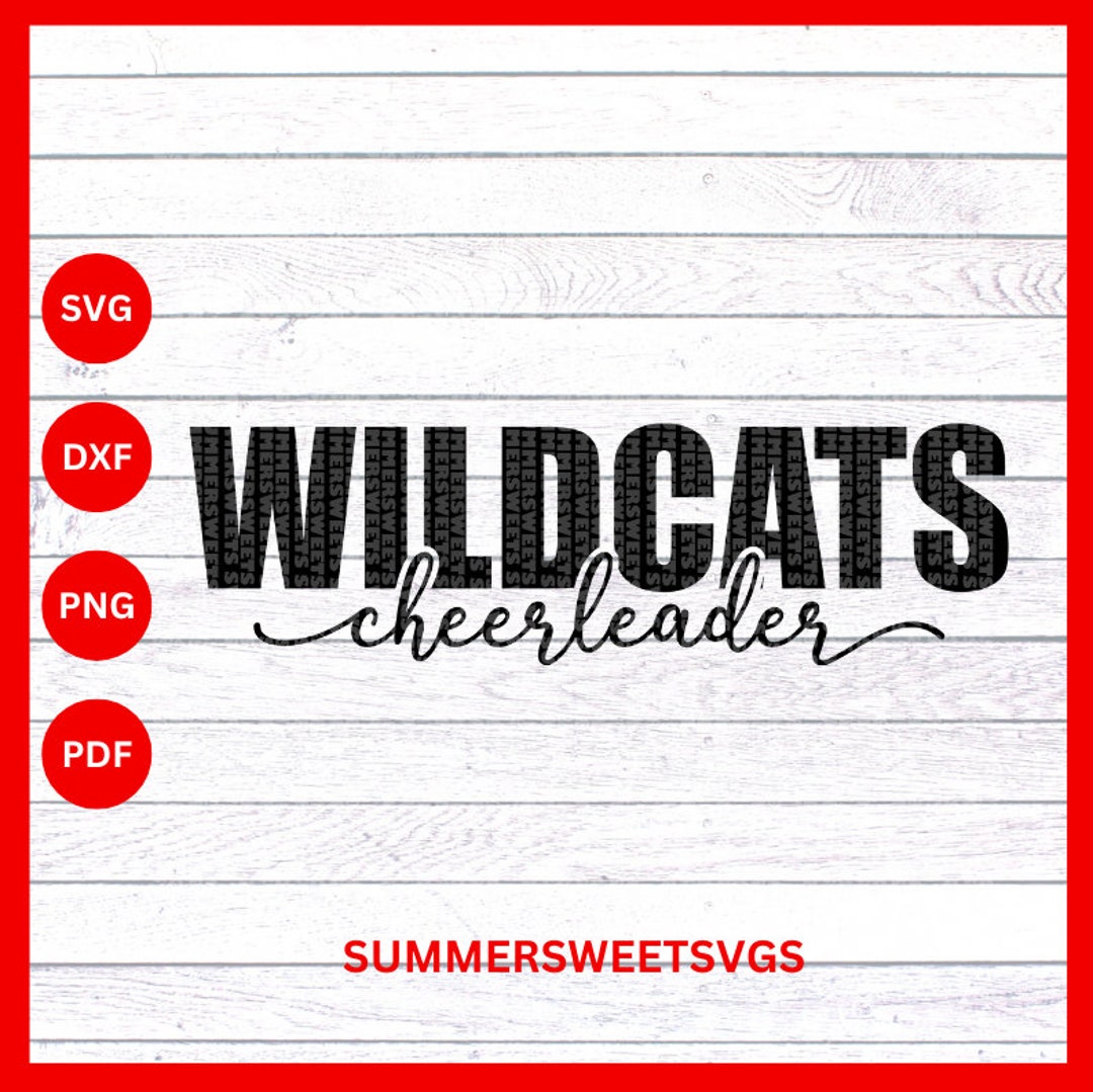 Wildcat SVG, Cheerleader Svg, Cheer Svg, Team Spirit, Script Monogram ...