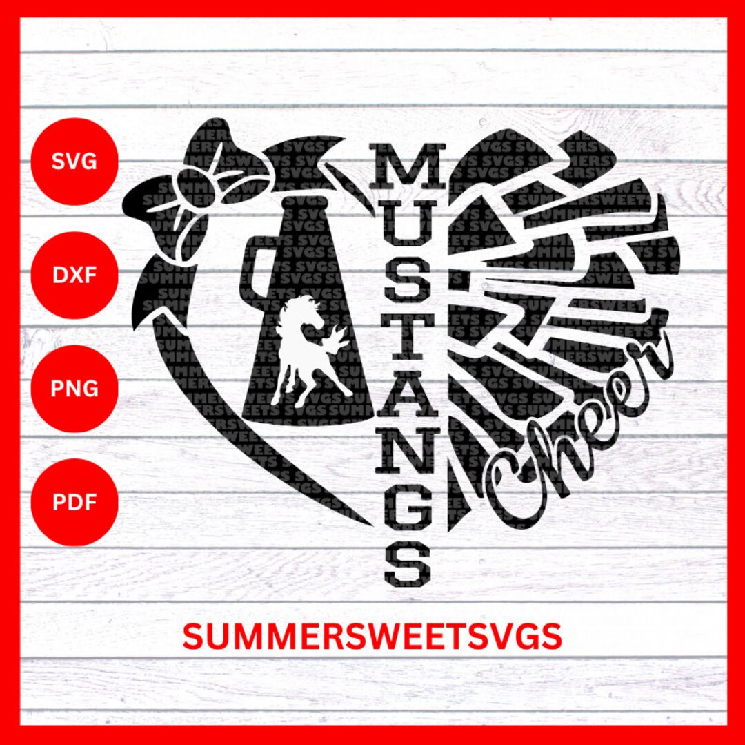 Mustangs Svg, Mustang Cheer Cut File, Cheerleader Svg, Pom Pom Svg ...