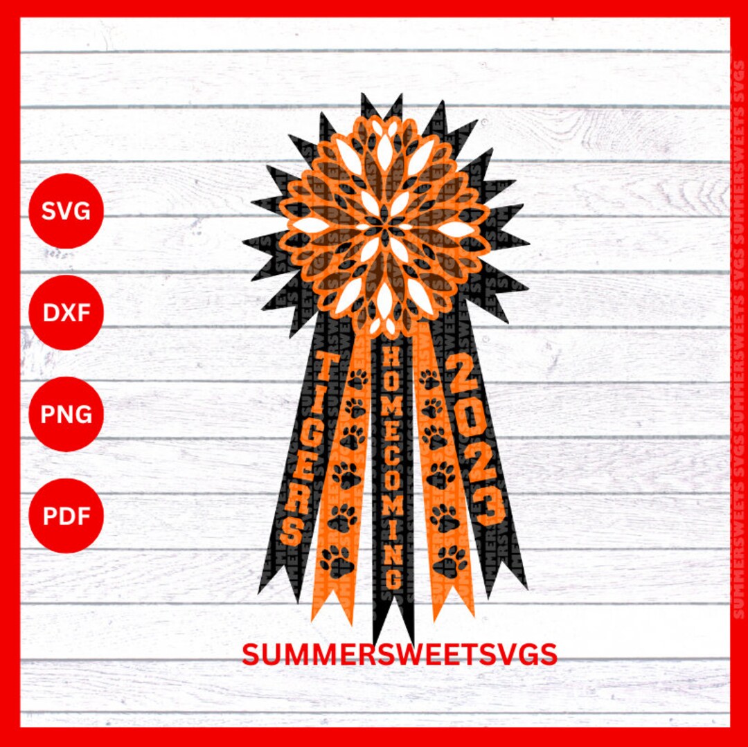 Homecoming Mum Svg, Tigers Homecoming Svg, Football Mum Svg File ...